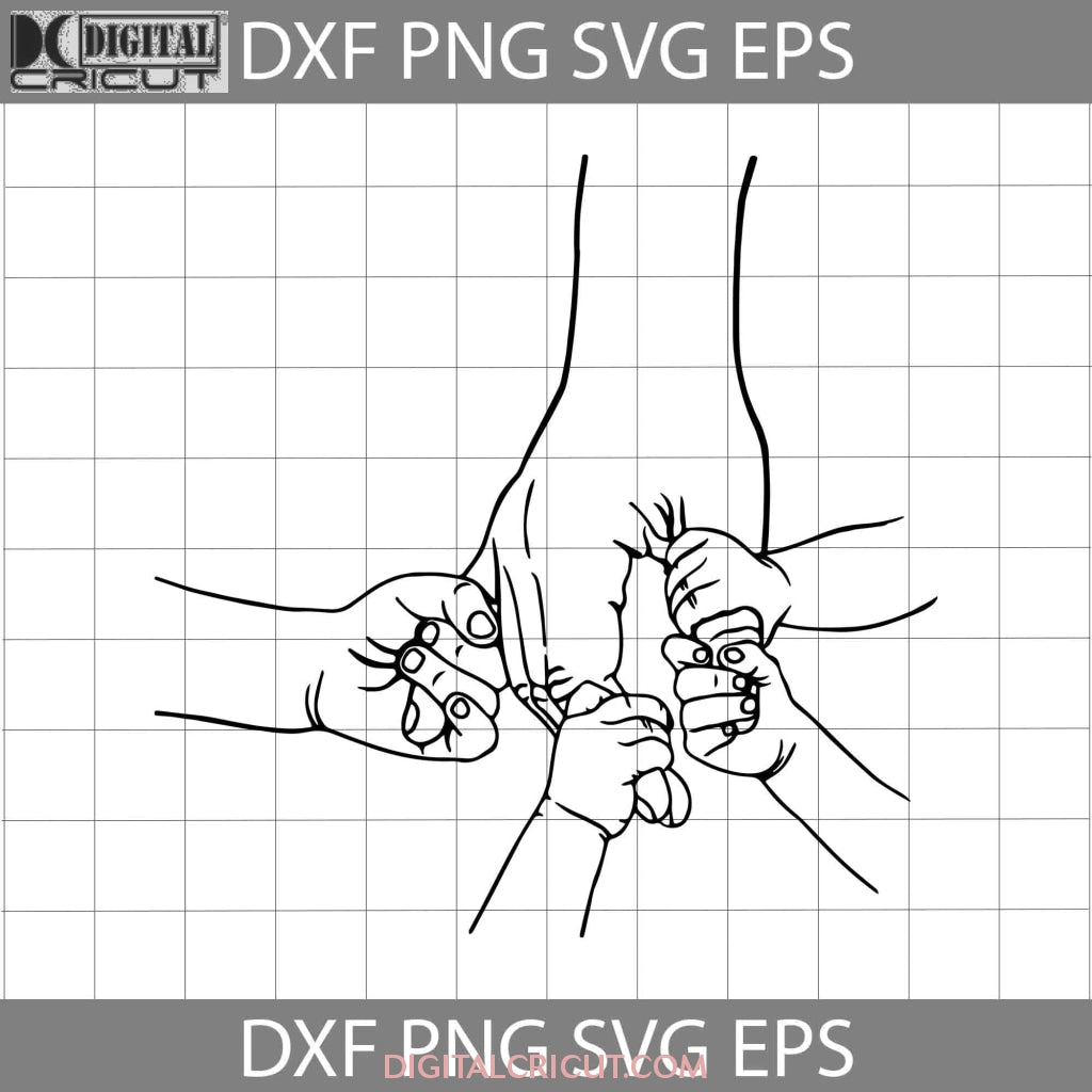 Fathers and Childs hands SVG, Father Holding Hands of 4 Children Svg ...
