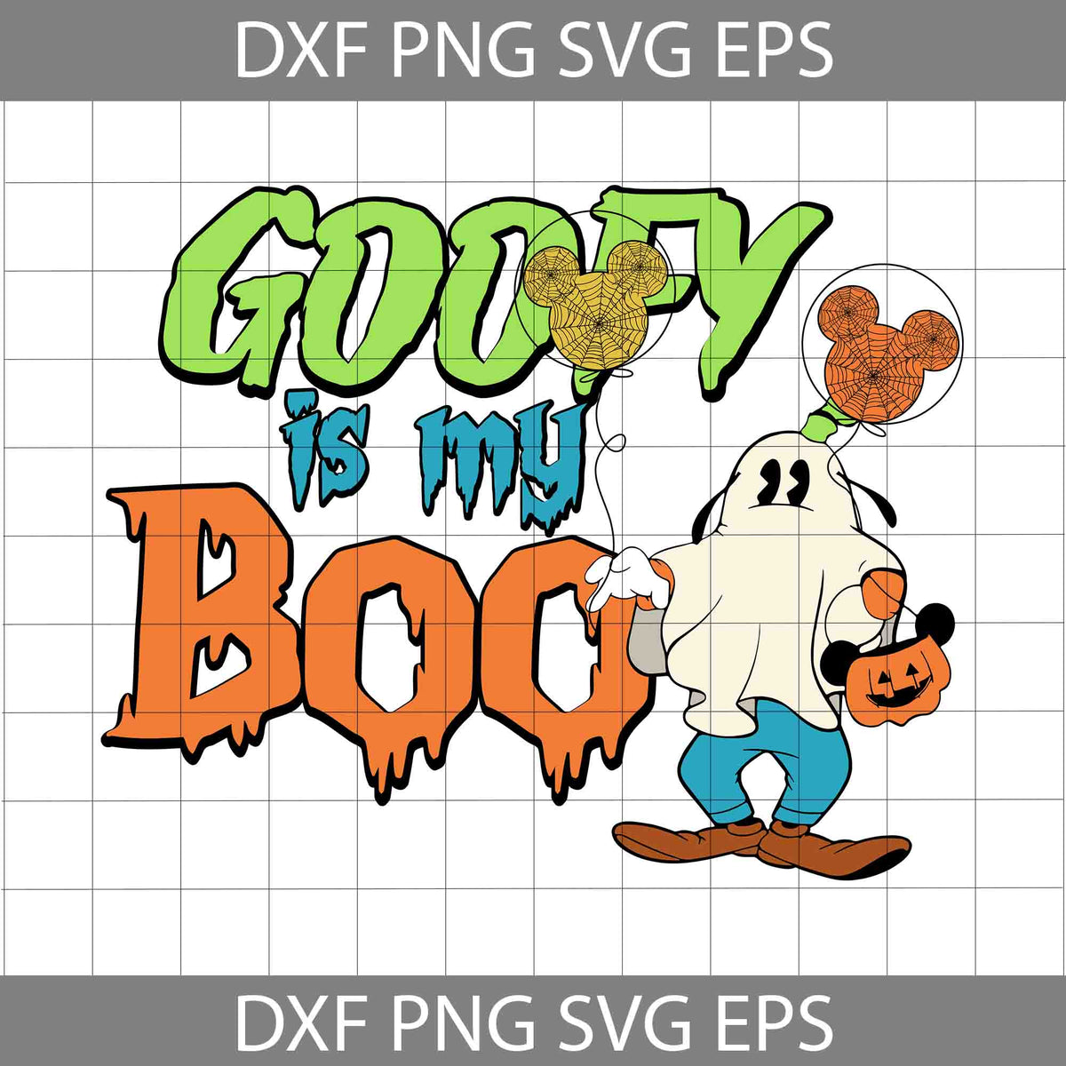 Goofy Ghost Svg, Goofy Svg, Trick Or Treat, Spooky Season Svg, Cartoon ...