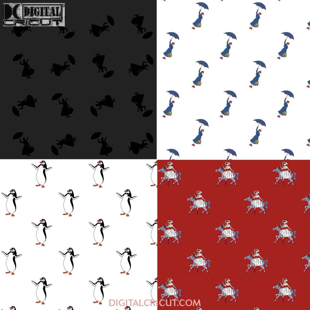 Girl Returns Seamless Pattern, Digital Papers, Scrapbook Papers ...