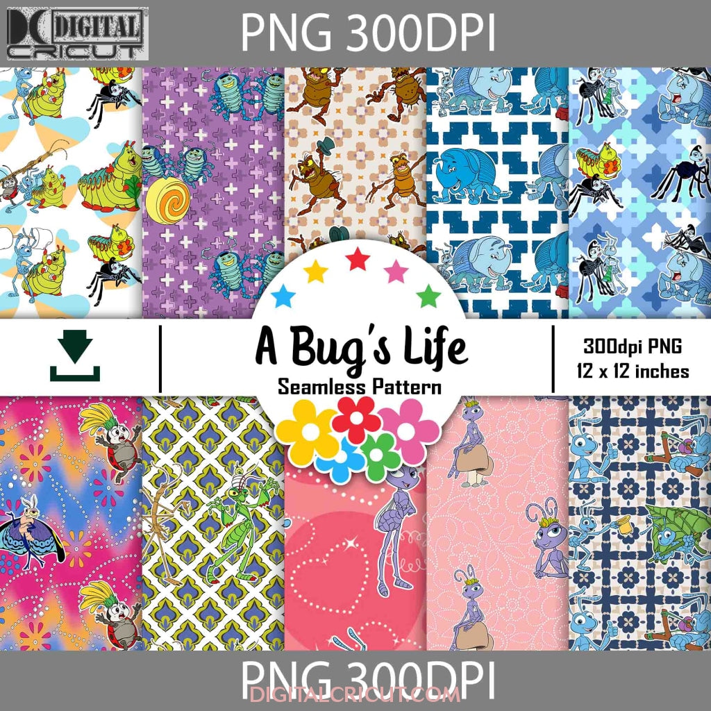 Insects Seamless Pattern, Scrapbook, Digital Paper, Wallpaper, Backgro ...