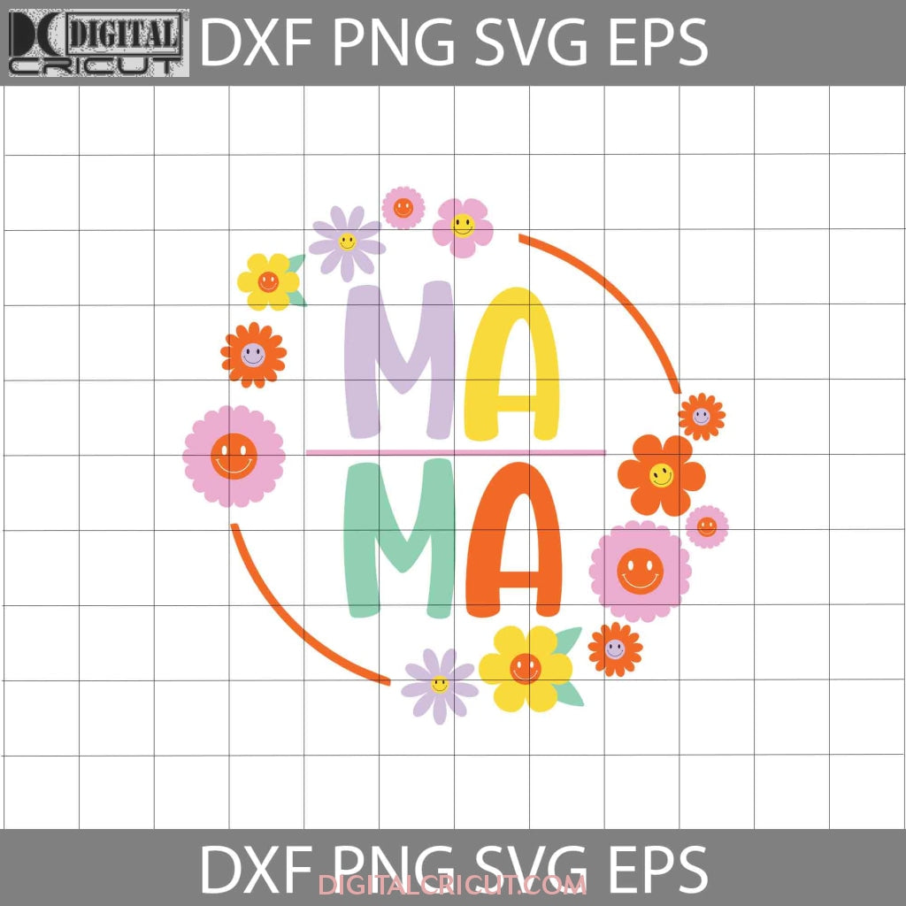 Mama Svg, Groovy Mama Svg, Groovy Flower Svg, Retro Mom Svg, Mother's ...