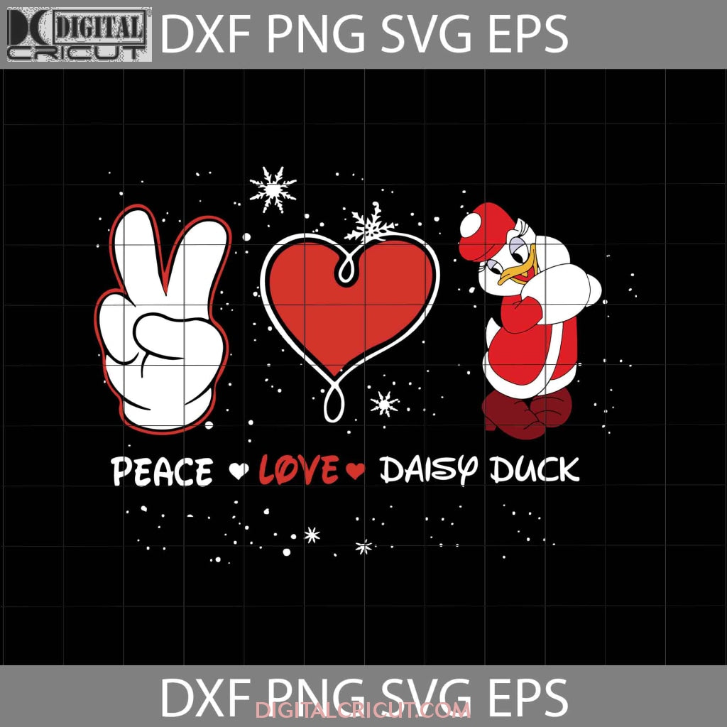 Peace Love Daisy Duck svg, Cartoon SVg, Christmas SVg, Gift Svg, Cricu ...