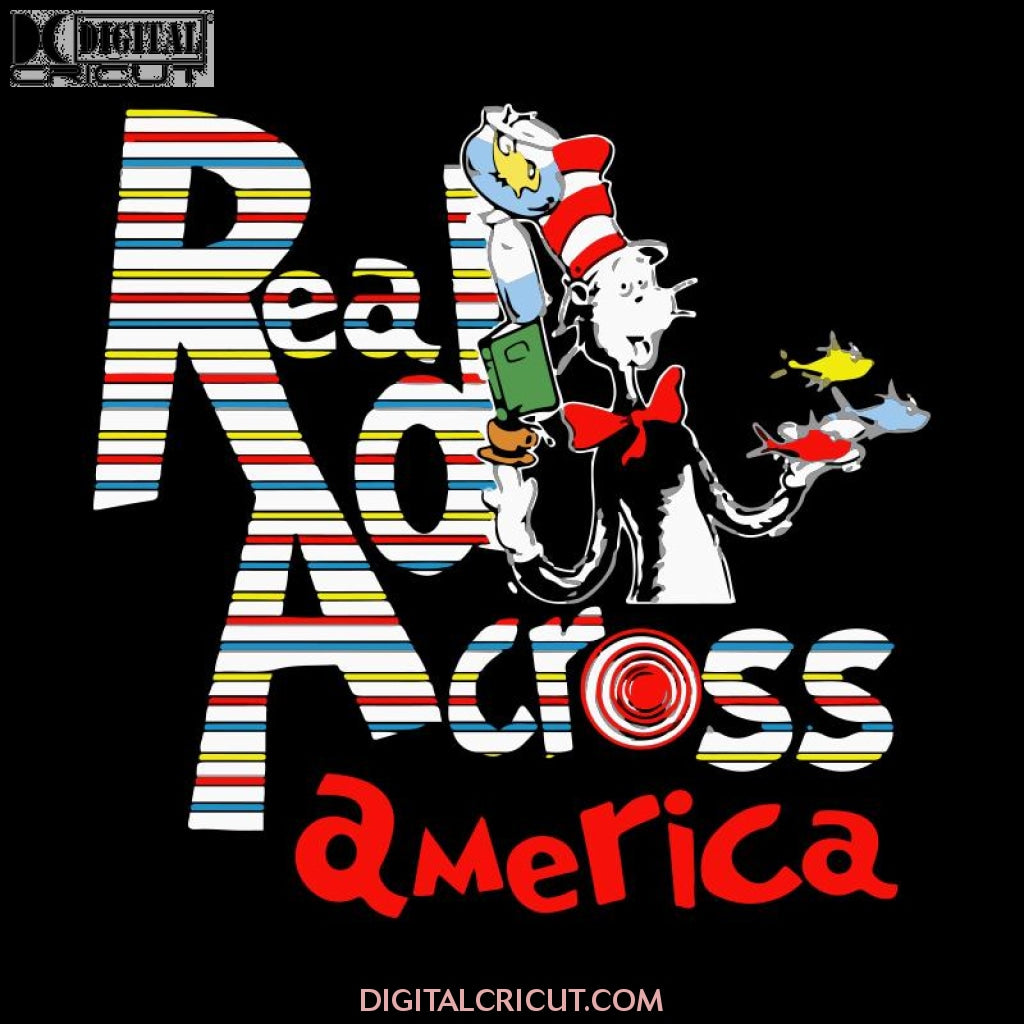 Read Across America Svg, Cat Wears Red Hat Svg, Png, Eps, Dxf ...