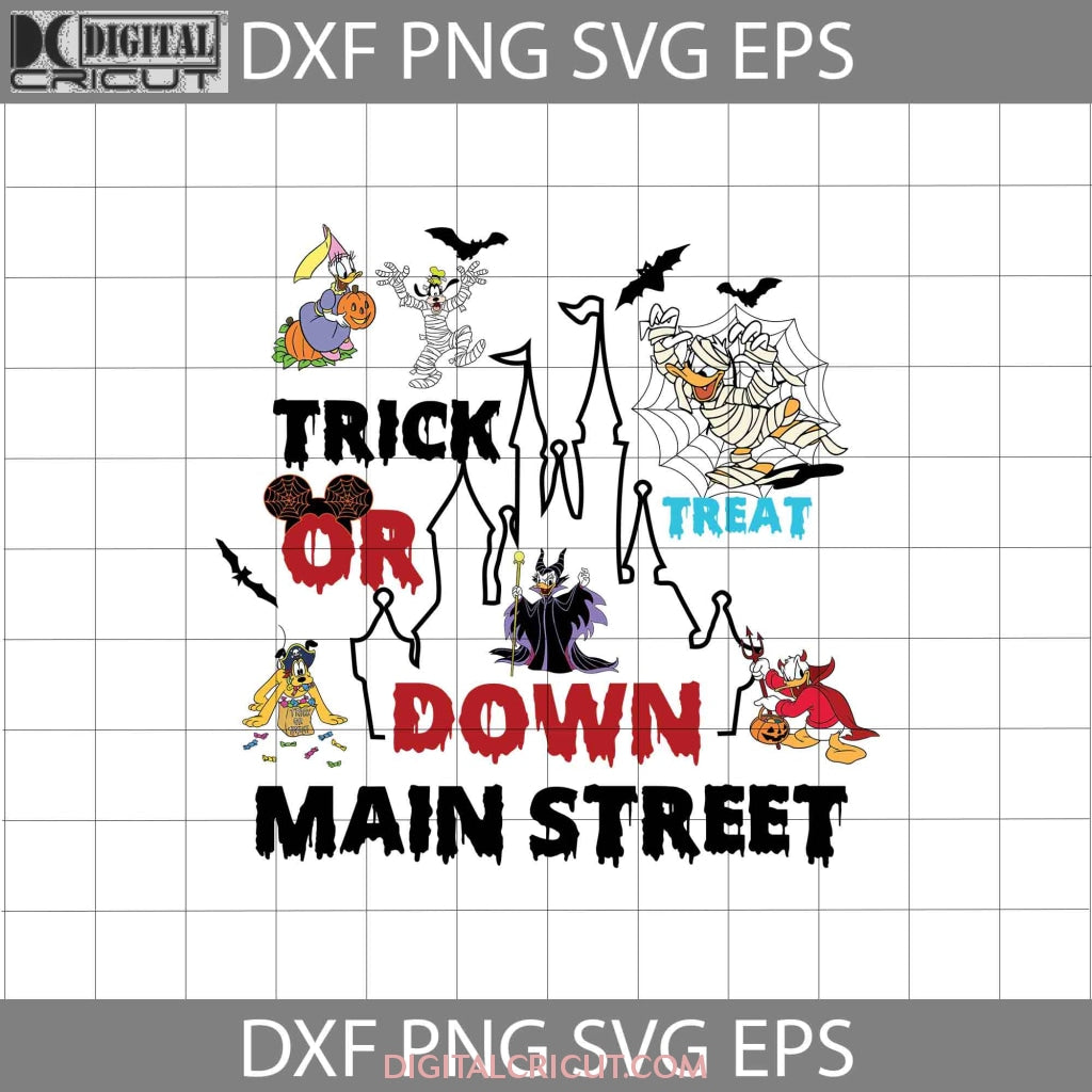 Trick Or Treat Down Main Street Svg, Mickey And Friends Costume Svg ...