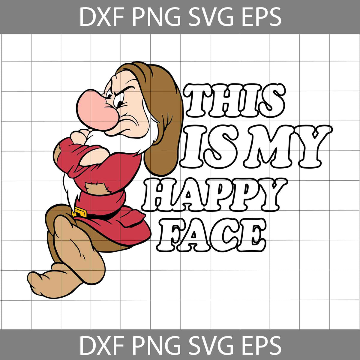 Snow White Grumpy Happy Face Svg, Snow White Svg, Princess Svg, Cartoon ...