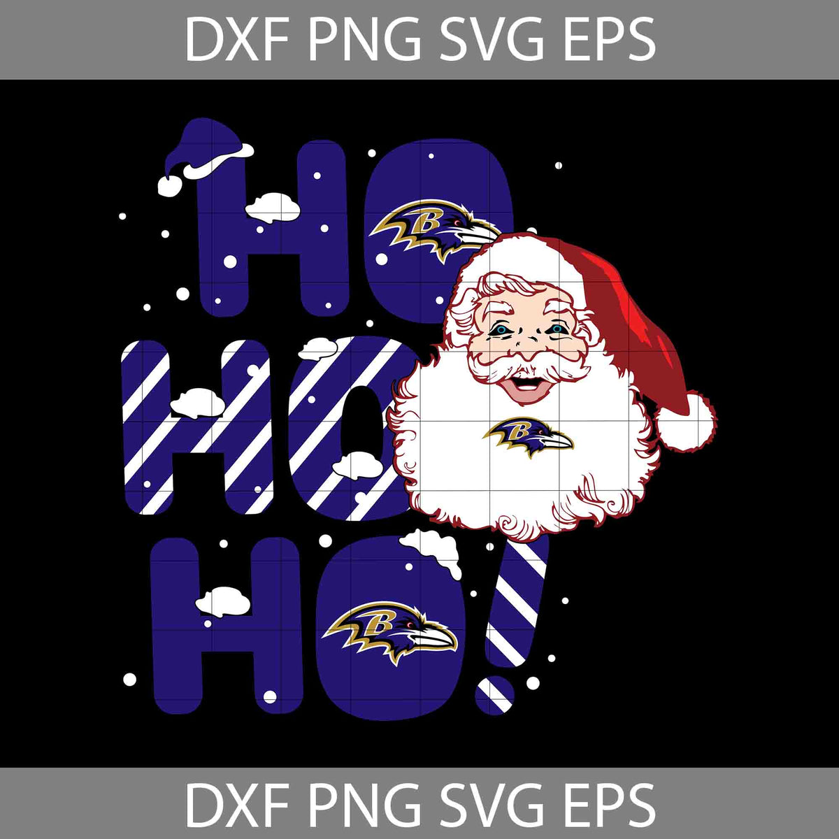 Ho Ho Ho Svg, Baltimore Ravens, Baltimore Ravens Svg, NFL, NFL Svg ...