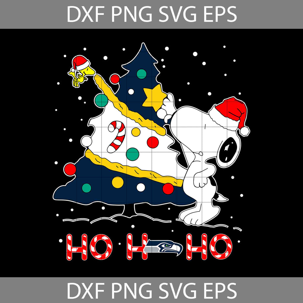 Ho Ho Ho Seattle Seahawks, Seattle Seahawks Svg, Snoopy Christmas Svg ...