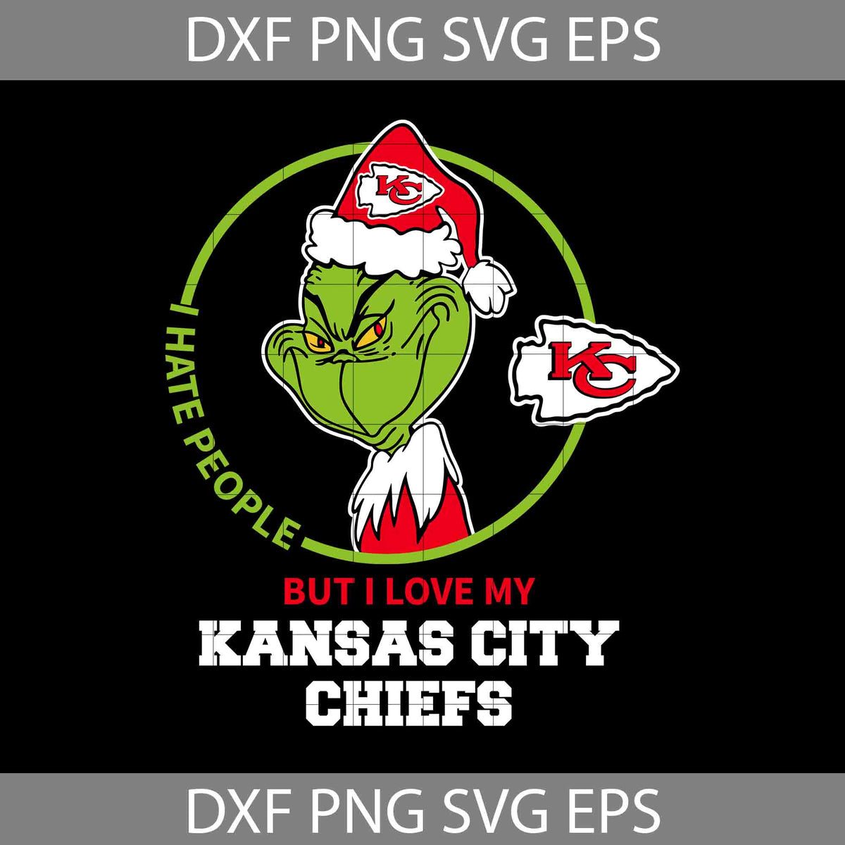 Kansas City Chiefs, Kansas City Chiefs Svg, NFL, NFL Svg, I Hate People ...