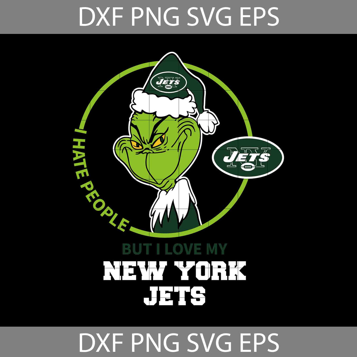 New York Jets, New York Jets Svg, NFL, NFL Svg, I Hate People But I ...