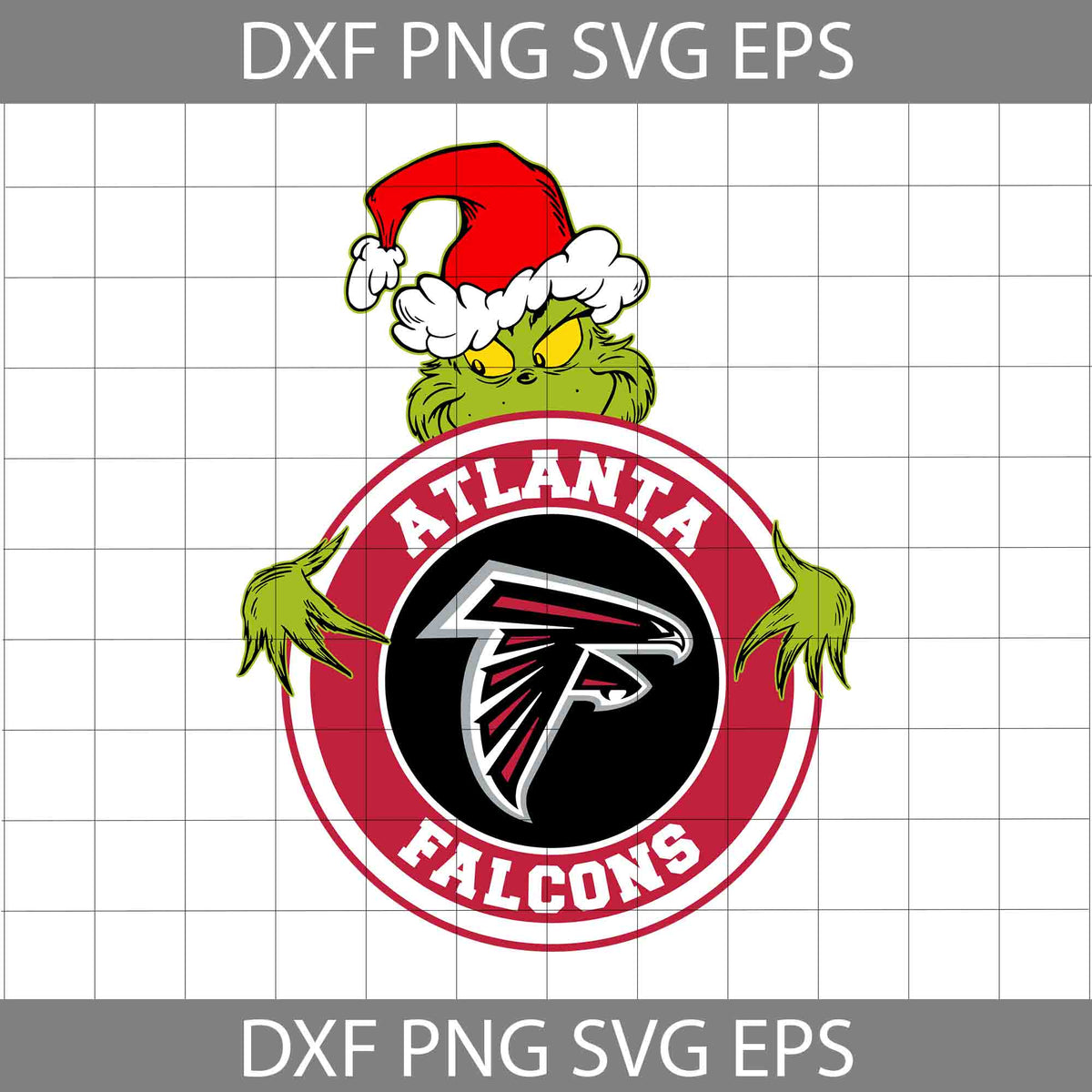 Atlanta Falcons, Atlanta Falcons Svg, NFL, NFL Svg, Grinch Atlanta ...
