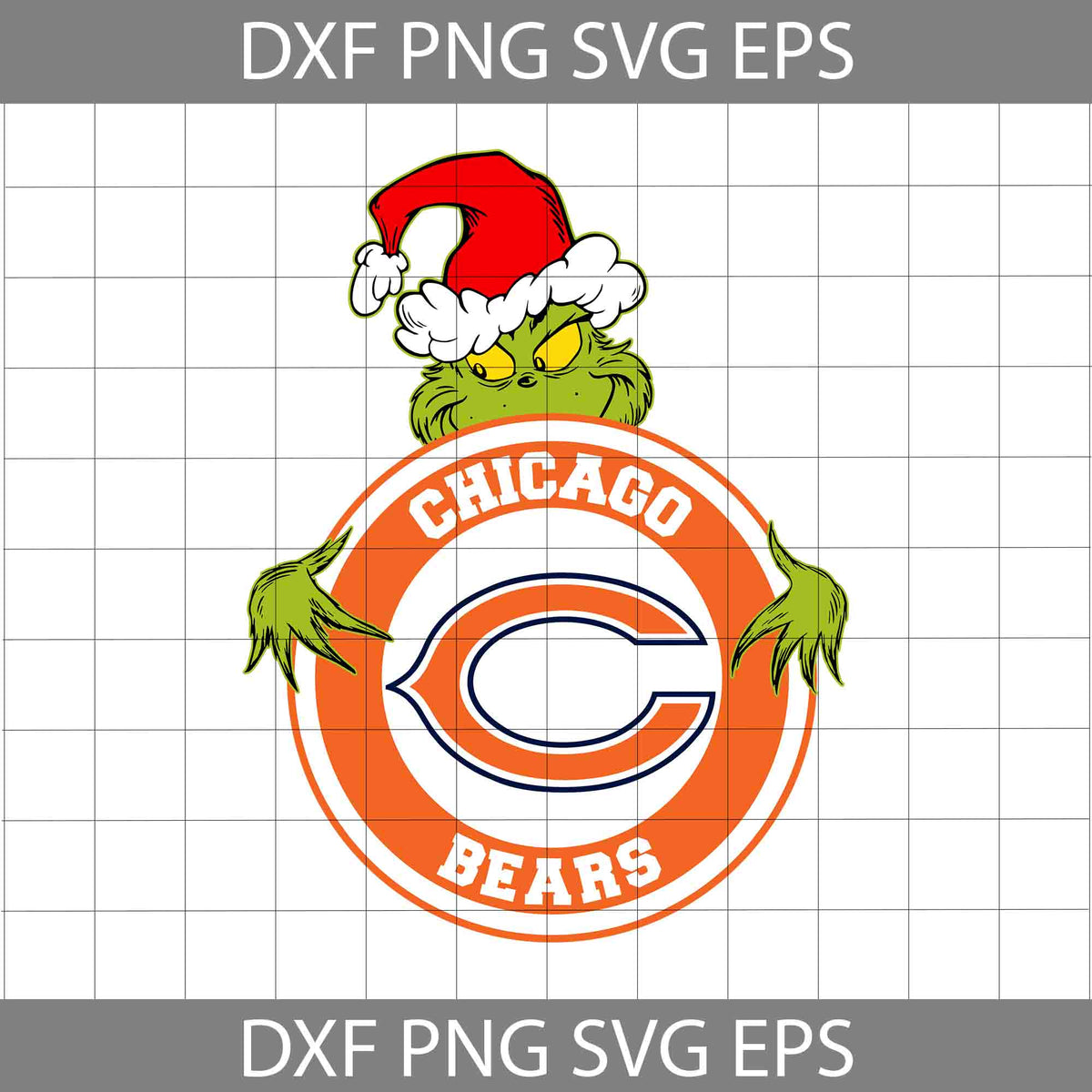 Chicago Bears, Chicago Bears Svg, NFL, NFL Svg, Grinch Chicago Bears ...