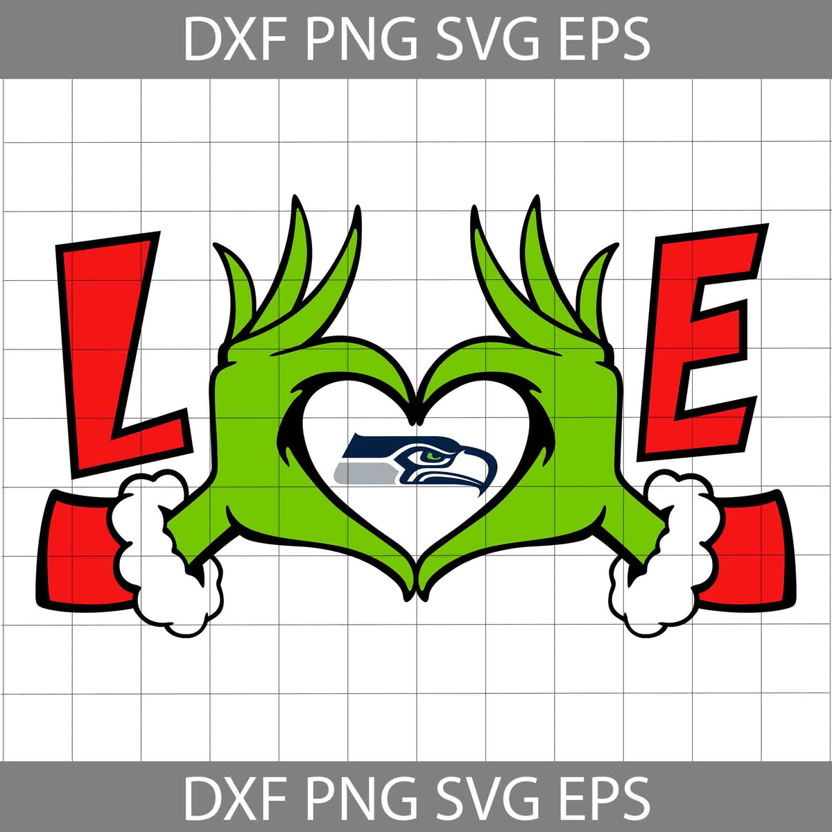 Seattle Seahawks, Seattle Seahawks Svg, NFL, NFL Svg, Grinch Hands Love ...