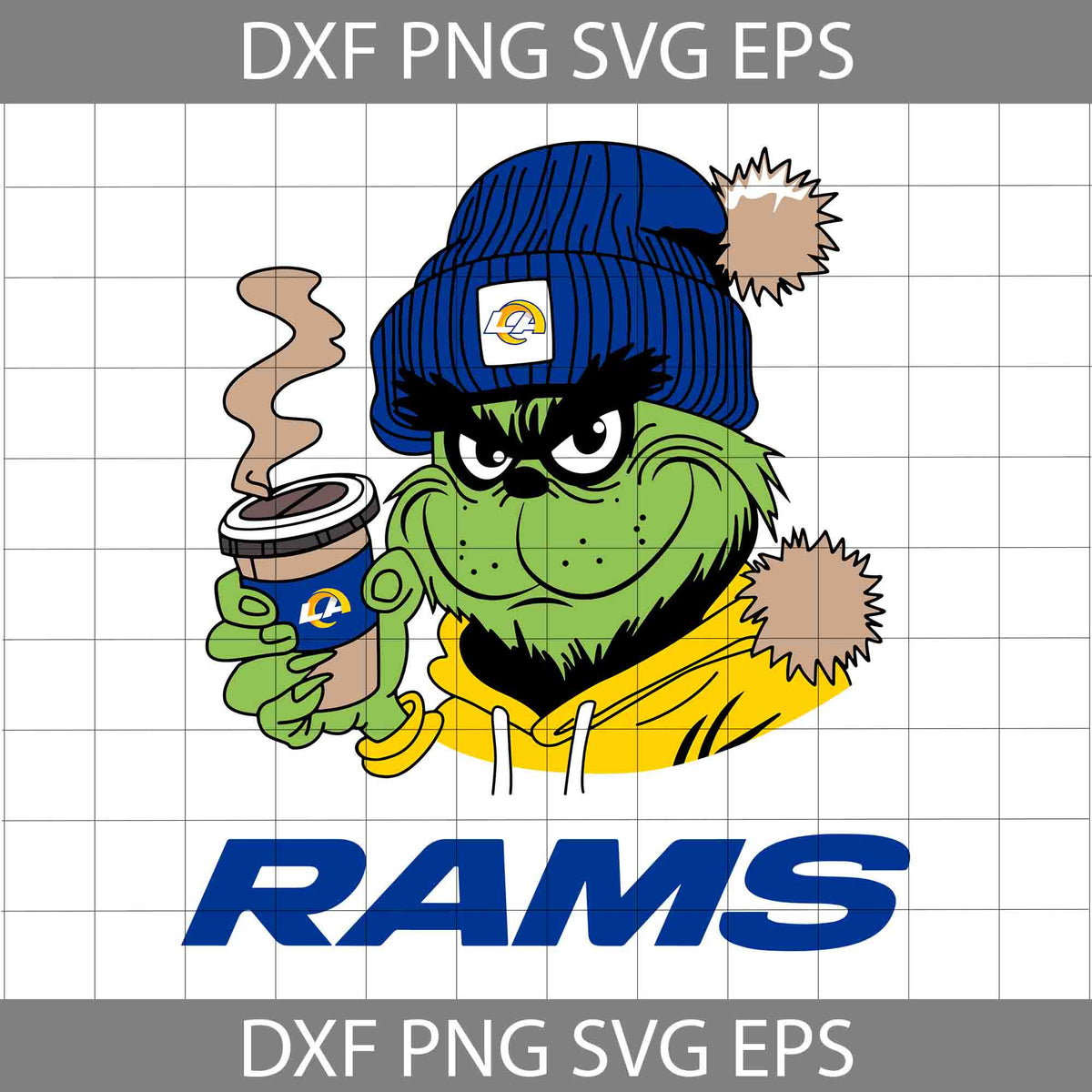 Los Angeles Rams, Los Angeles Rams Svg, NFL, NFL Svg, Grinch Coffee ...
