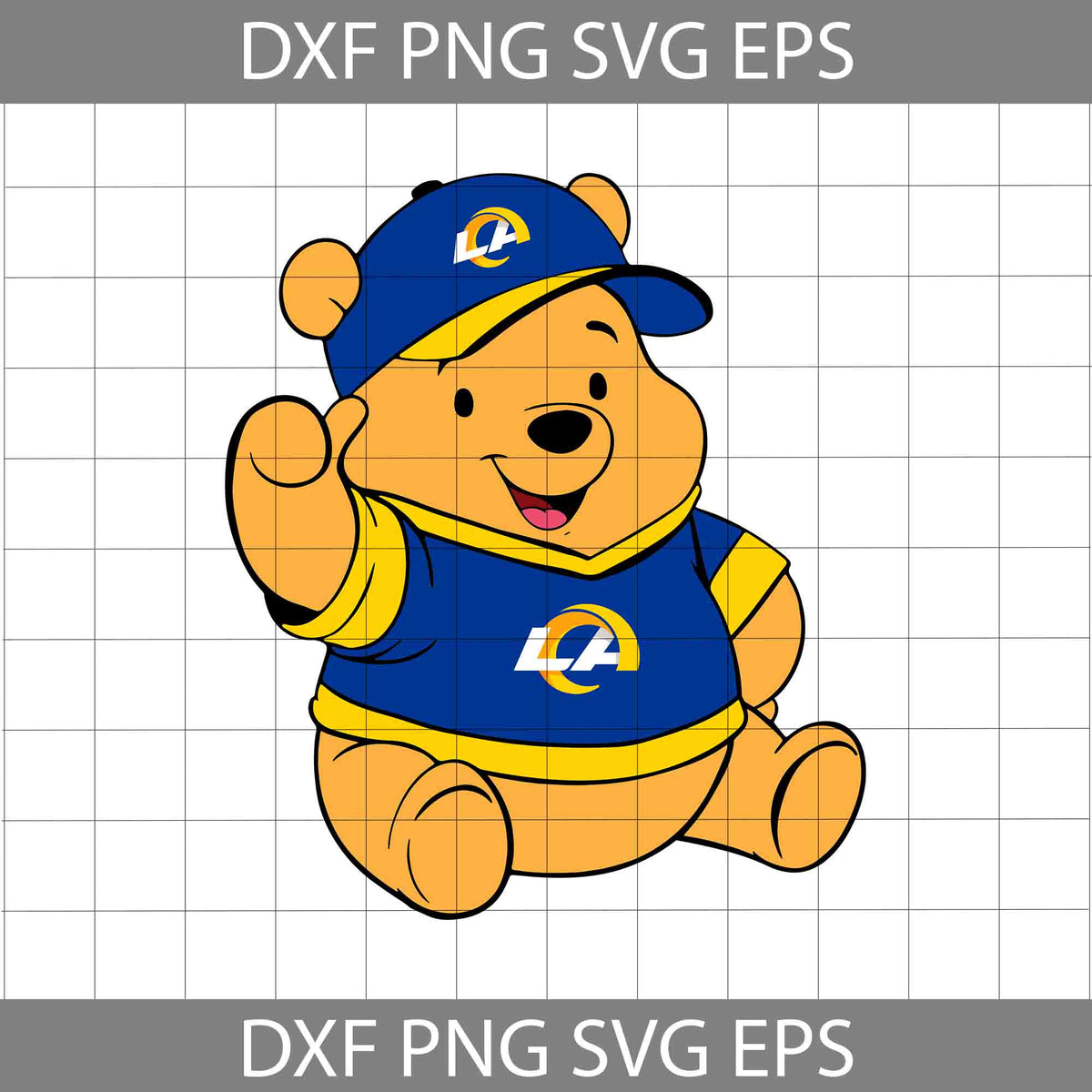 Los Angeles Rams, Los Angeles Rams Svg, NFL, NFL Svg, Pooh Bear Svg ...
