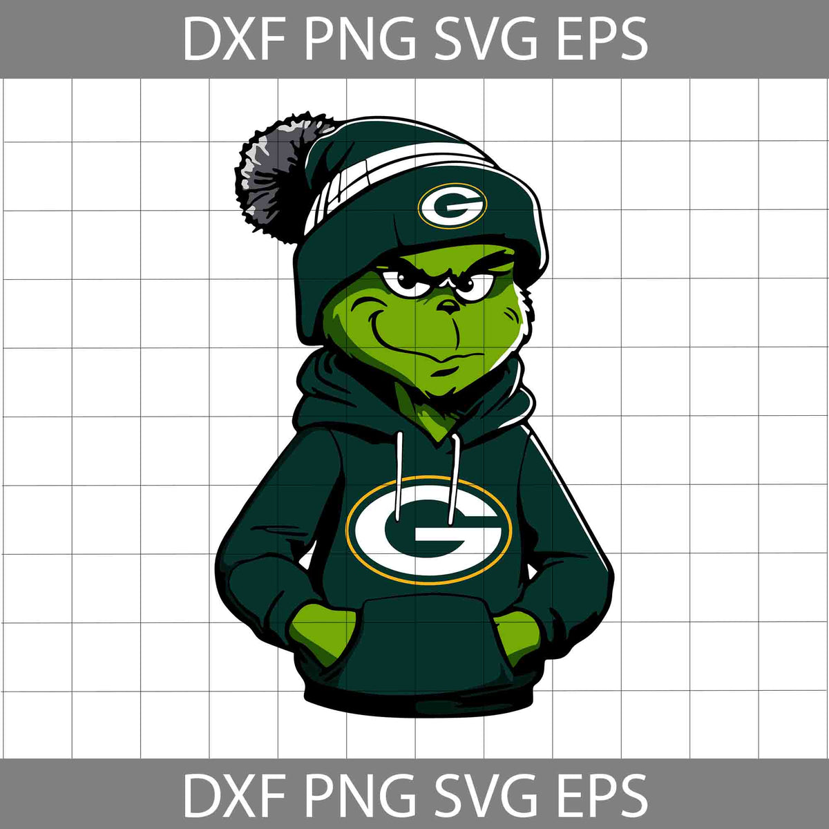 Green Bay Packers, Green Bay Packers Svg, Grinch Wearing Green Bay ...