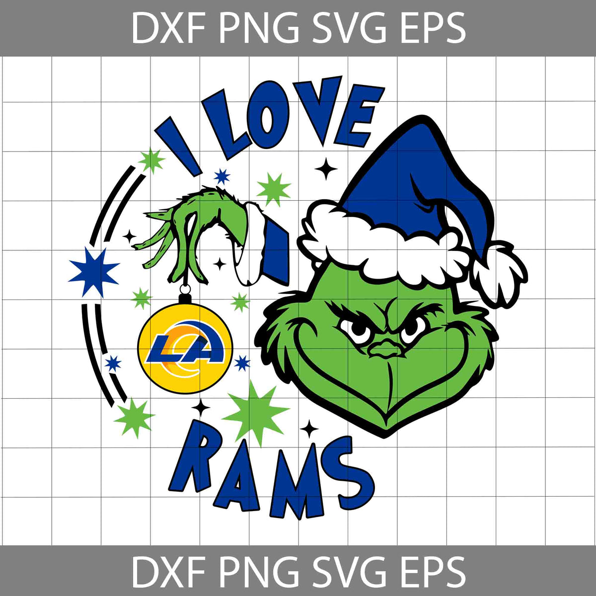 Los Angeles Rams, Los Angeles Rams Svg, Grinch Los Angeles Rams Svg ...