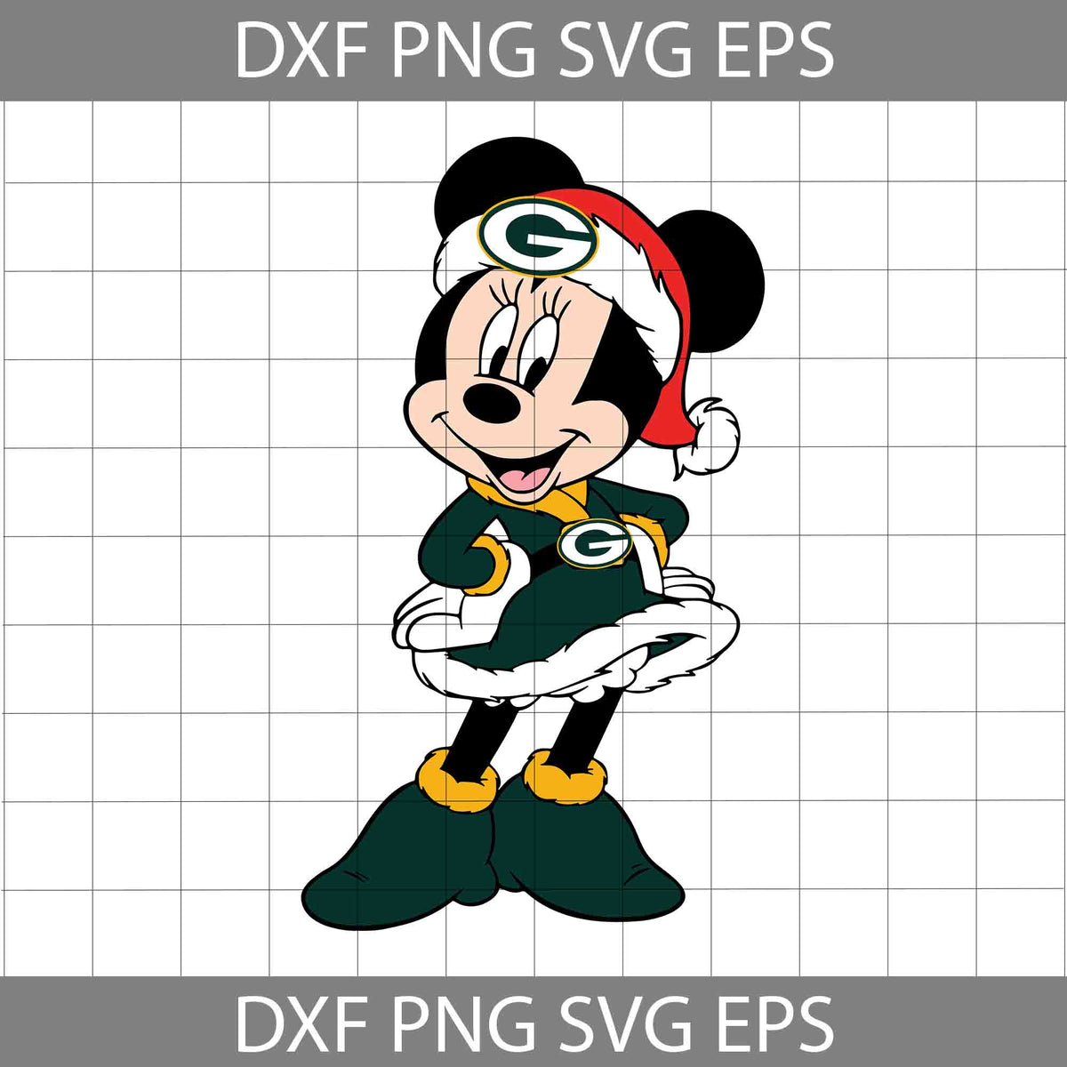 Green Bay Packers, Green Bay Packers Svg, Minnie Green Bay Packers Svg ...