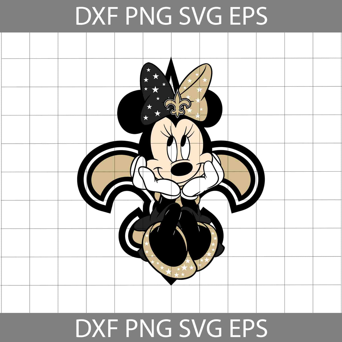 New Orleans Saints, New Orleans Saints Svg, NFL, NFL Svg, Cute Minnie ...