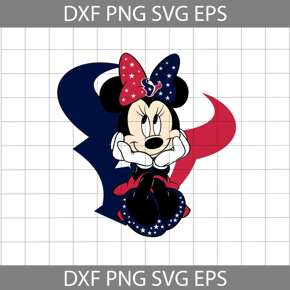 Houston Texans, Houston Texans Svg, NFL, NFL Svg, Cute Minnie Mouse Svg ...