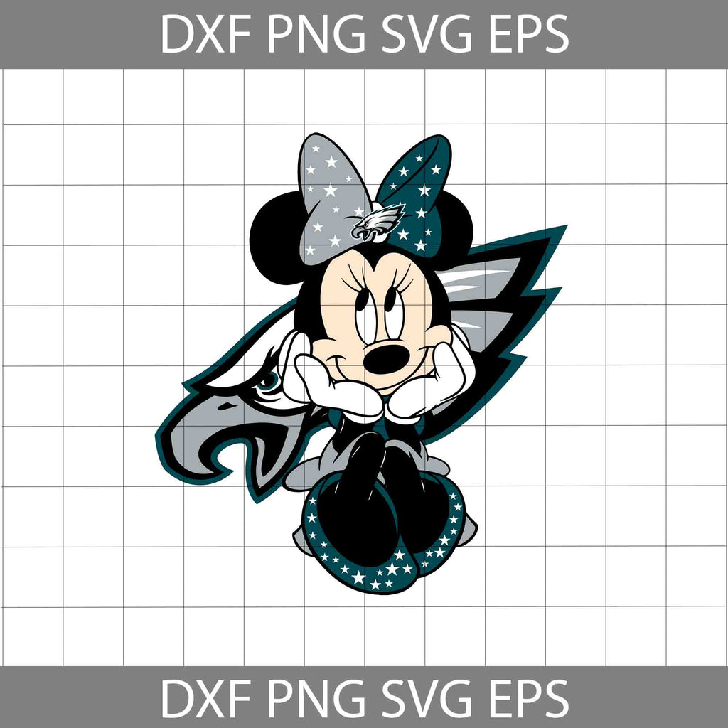 Philadelphia Eagles, Philadelphia Eagles Svg, NFL, NFL Svg, Cute Minnie ...