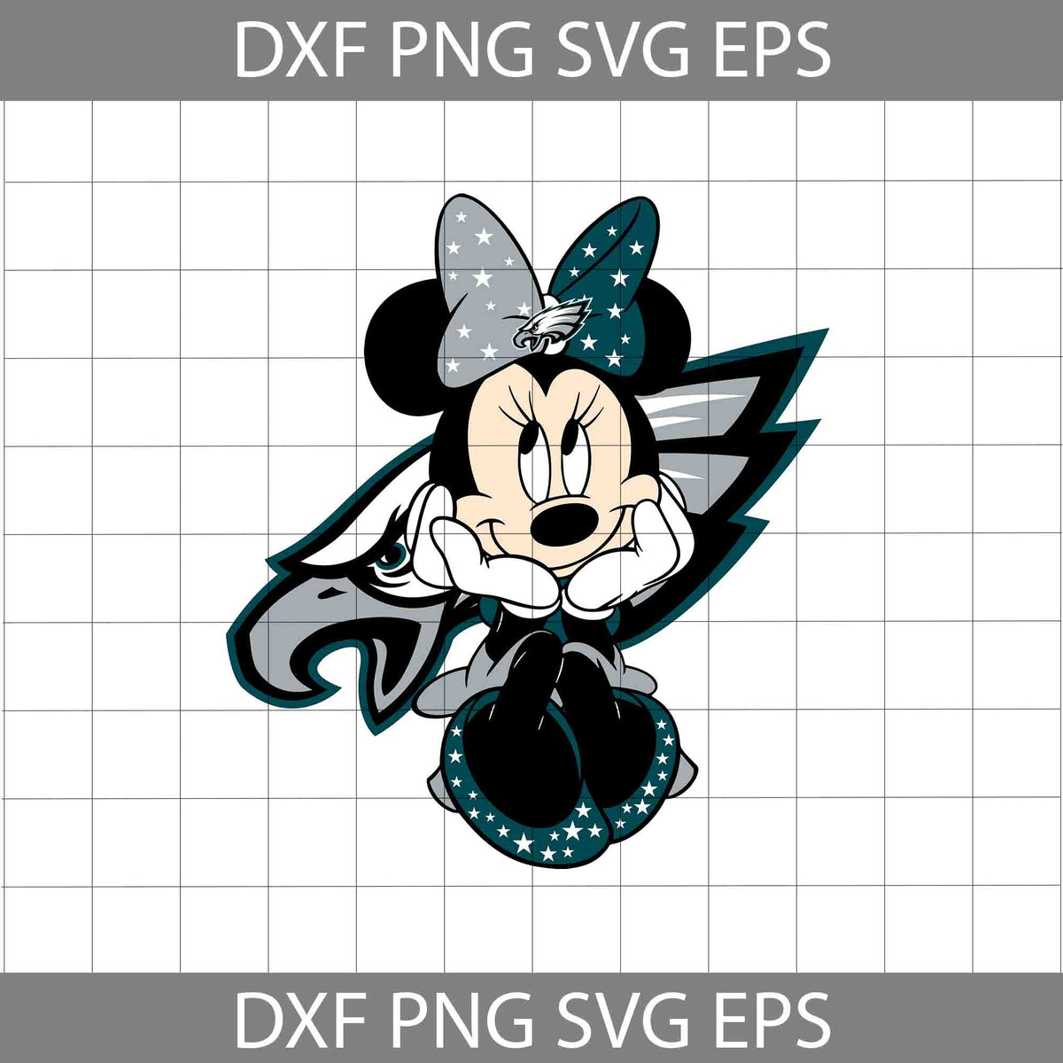 Philadelphia Eagles, Philadelphia Eagles Svg, NFL, NFL Svg, Cute Minnie ...