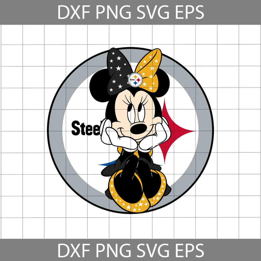 Pittsburgh Steelers, Pittsburgh Steelers Svg, NFL, NFL Svg, Cute Minnie ...