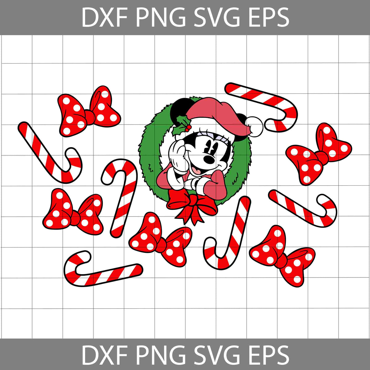 Minnie Mouse Svg, Minnie Christmas Svg, Merry Christmas Svg, Cartoon ...
