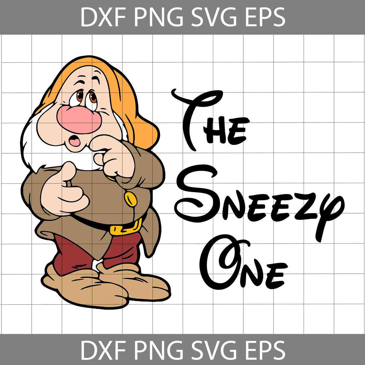 The Sneezy One Dwarf Svg, Snow White and the Seven Dwarfs Svg, Princess ...