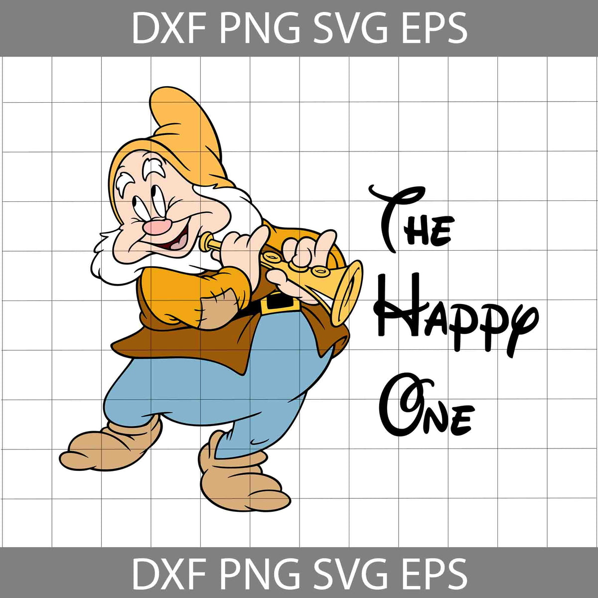 The Happy One Dwarf Svg, Snow White and the Seven Dwarfs Svg, Princess ...