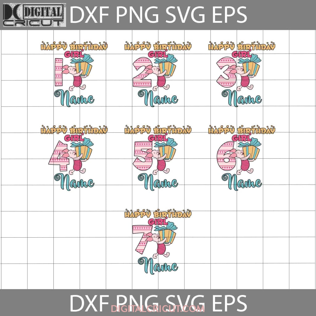 Piglet Svg, Birthday Svg, Cartoon Svg, Birthday Svg, Cricut File ...