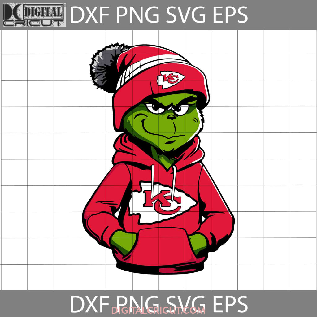 Kansas City Chiefs, Kansas City Chiefs Svg, Grinch Wearing Kansas City ...