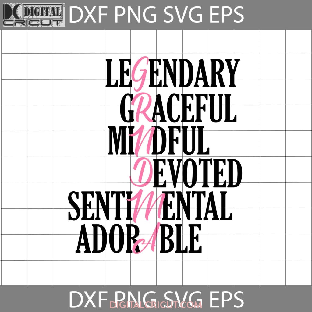 Grandma Svg, Grandma Adjective Svg, Mother's Day Svg, Cricut File, Cli ...