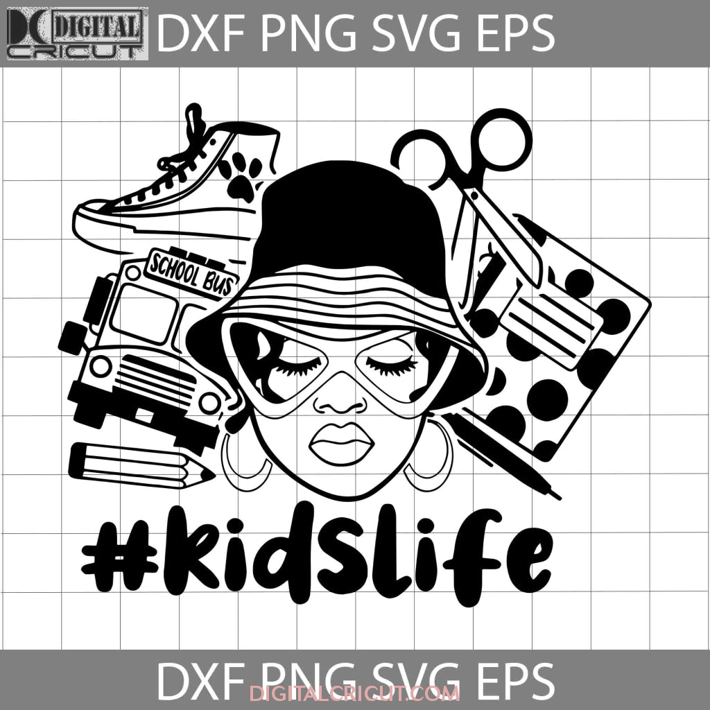 Kids Life Svg, Back To School Svg, Afro Girl Svg, 100 Days SVG, Back T ...