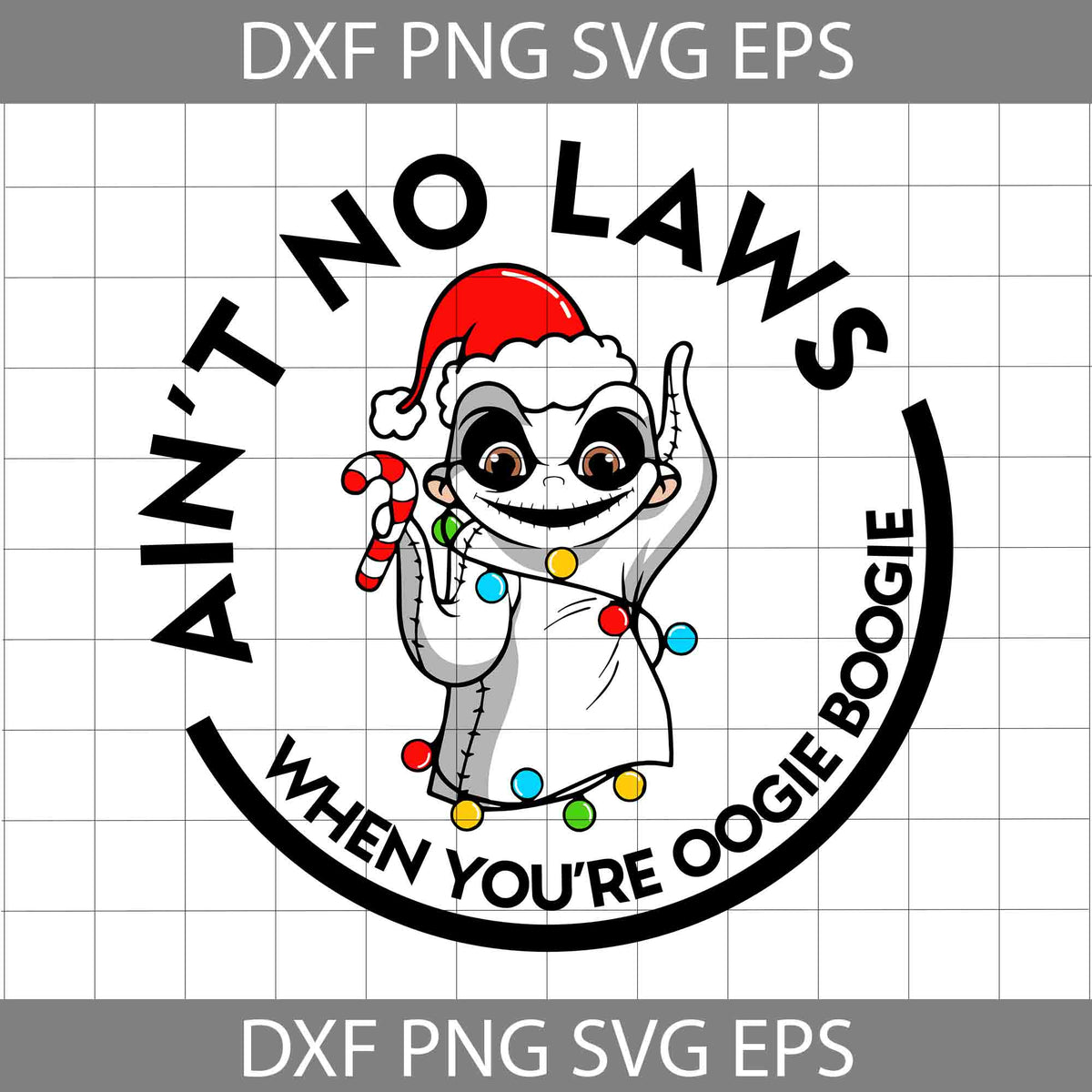 Chibi Oogie Boogie Santa Claus Svg, Oogie Boogie Christmas Svg, Merry ...