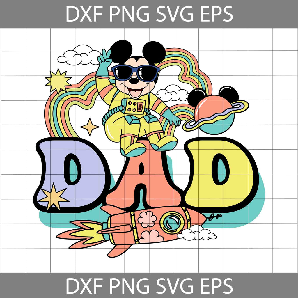 Mickey Mouse Svg, Dad Svg, Cartoon Svg, Father's Day Svg, Cricut File ...
