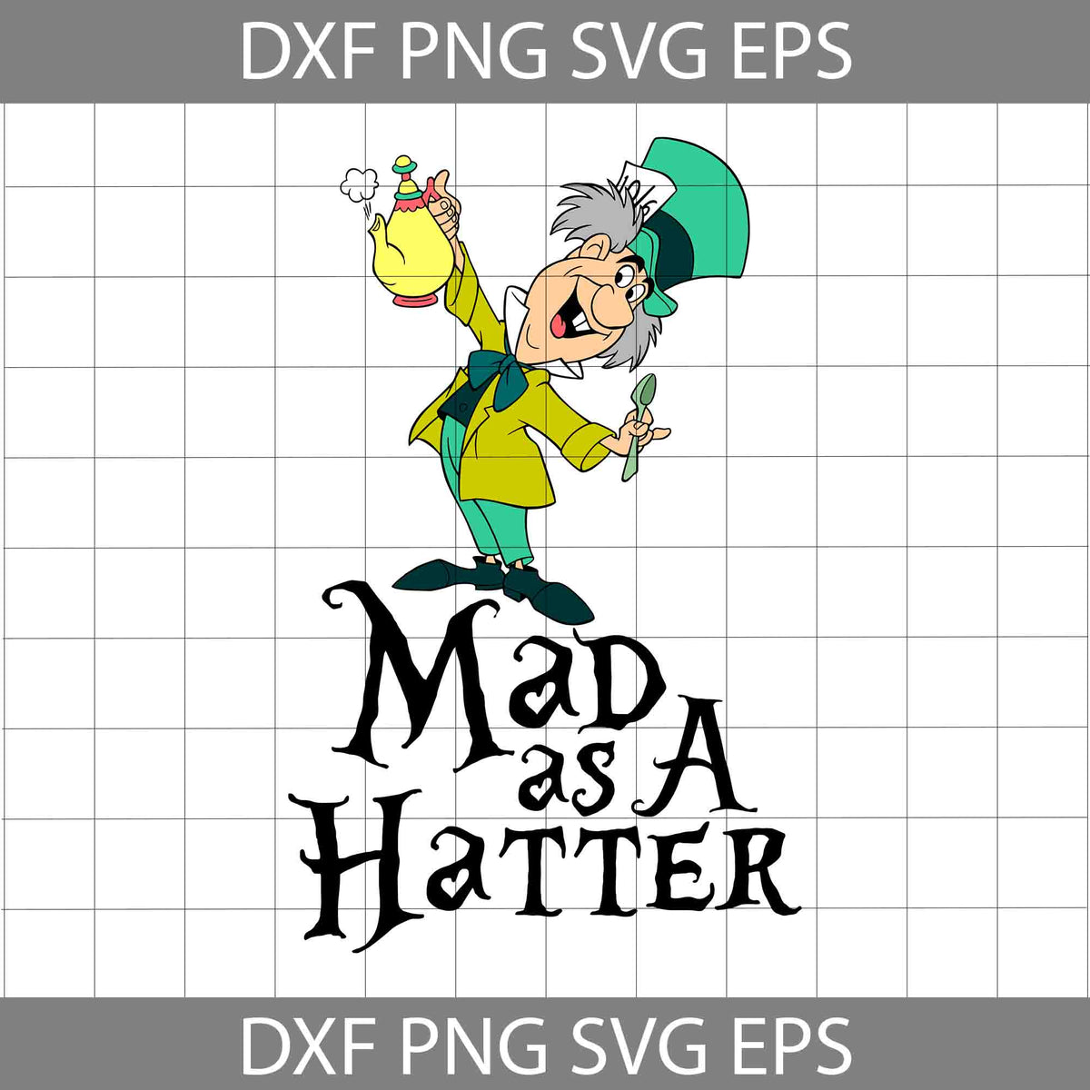Mad Hatter Svg, Alice Svg, Alice In Woderland Svg, Cartoon Svg, Cricut ...