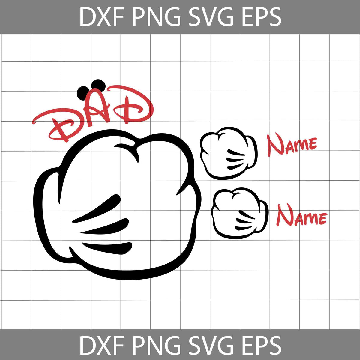 Personalized Fist Bump Set Svg, Mickey Mouse Svg, Mouse Dad Hand Fist ...