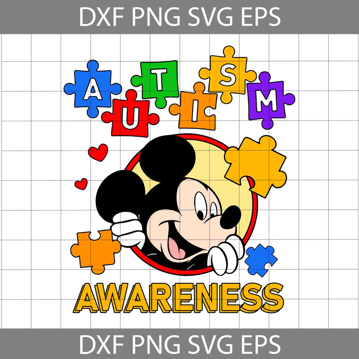 Autism Awareness Mouse Svg, Mouse Autism Svg, Character Autism Svg, Ca ...