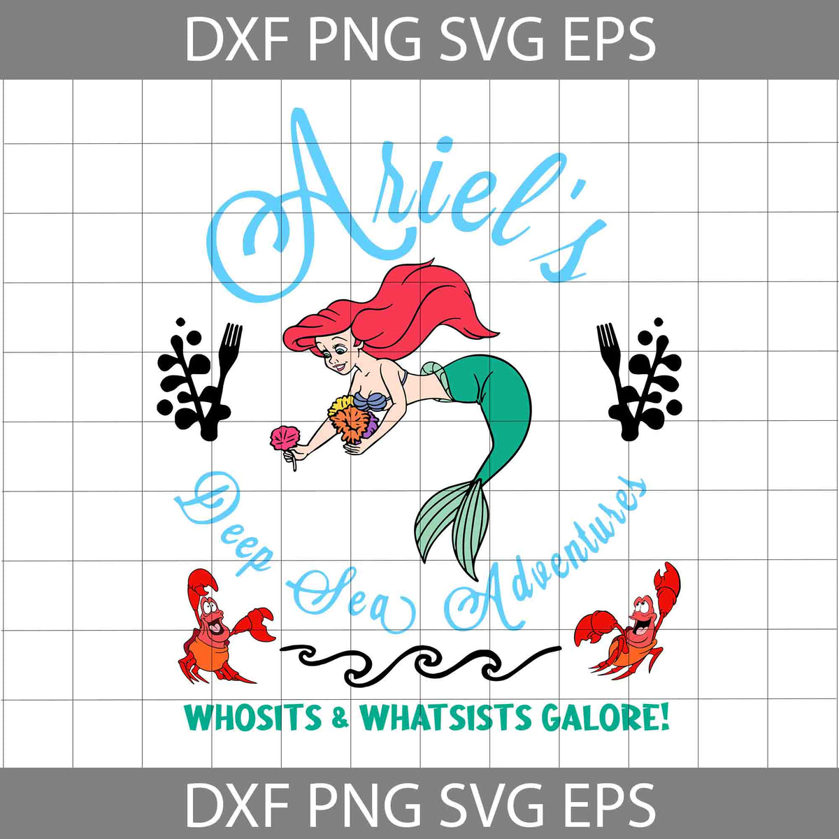 Ariel’s Deep Sea Svg, Ariel Svg, Princess Svg, Cartoon Svg, Cricut File ...