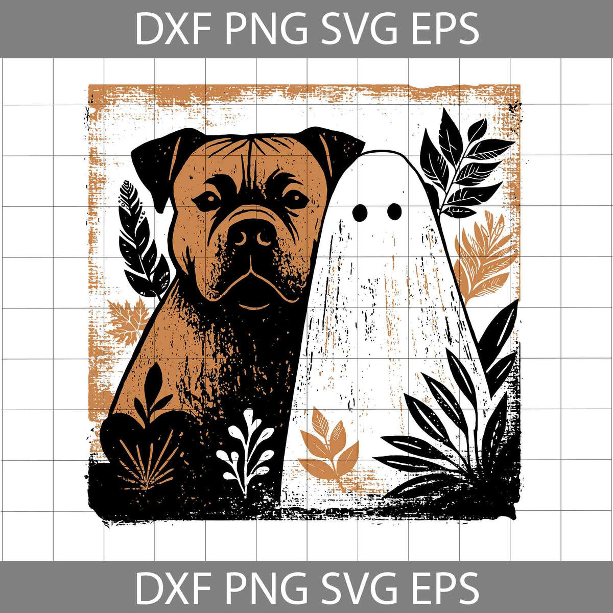 Highland Fall Bulldog Ghost png, Halloween Spooky Season png, Autumn d ...