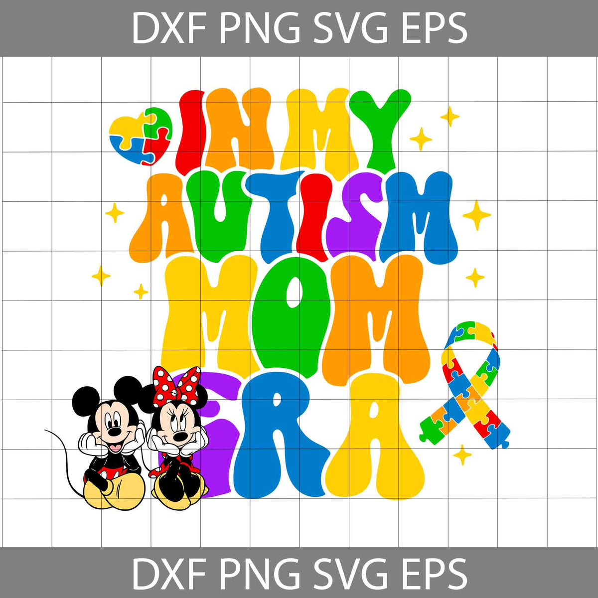 Mickey Minnie In My Autism Mom Era Svg, Minnie Autism Svg, Mickey ...