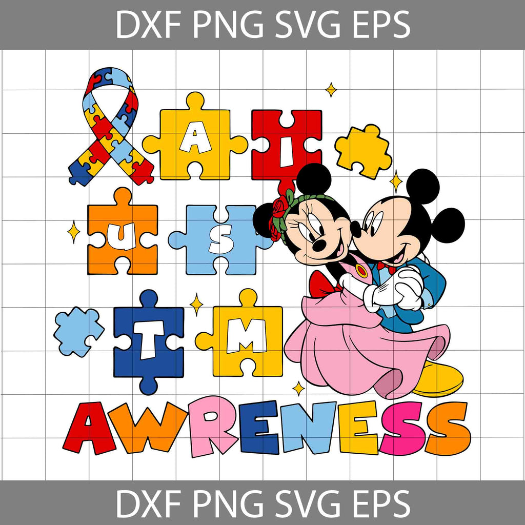 Mickey Heart Hand Autism Awareness Svg, Mickey Mouse Svg, Mickey Autism ...