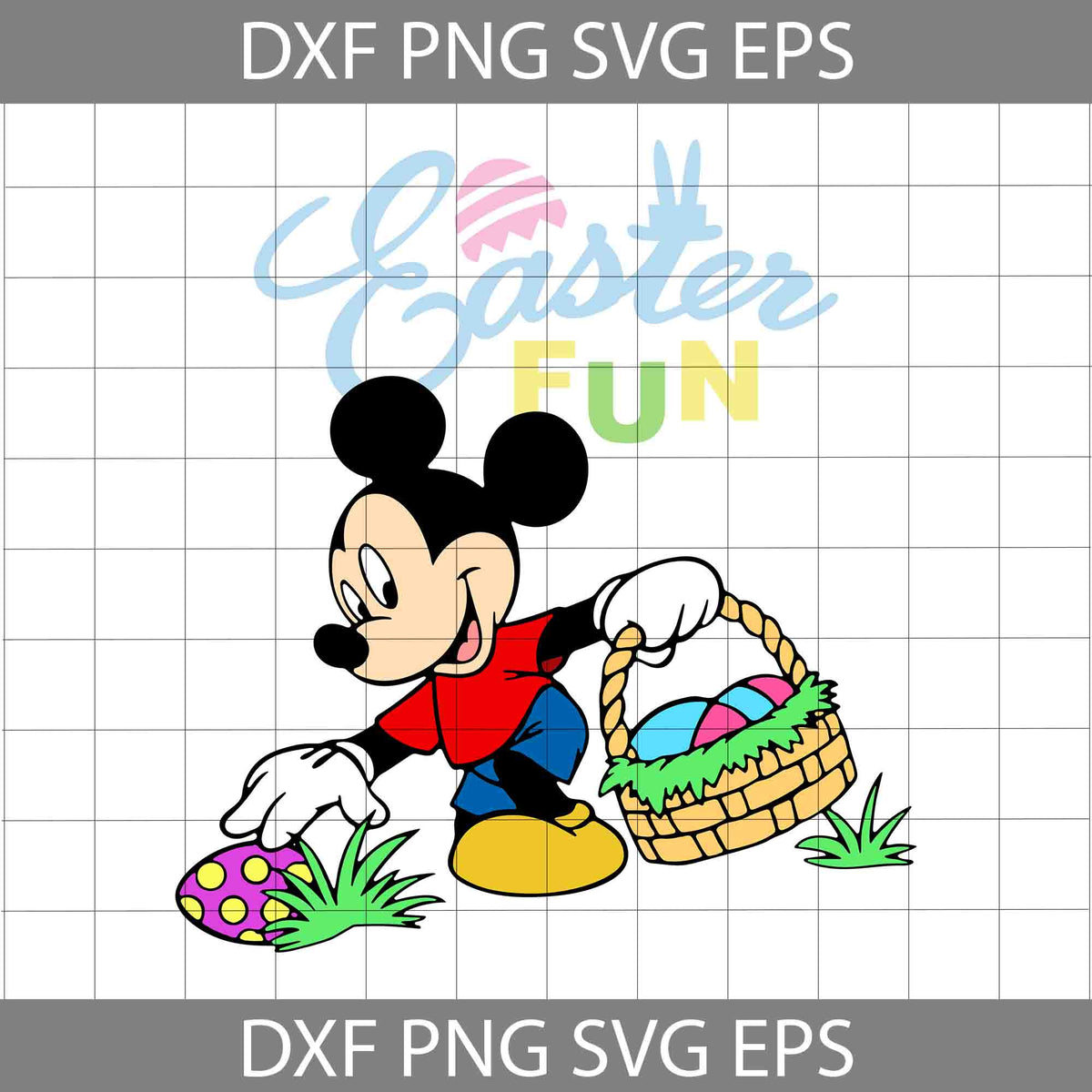 Mickey Mouse Easter Eggs Svg, Mickey Easter Svg, Mouse Bunny Svg, Bunny ...