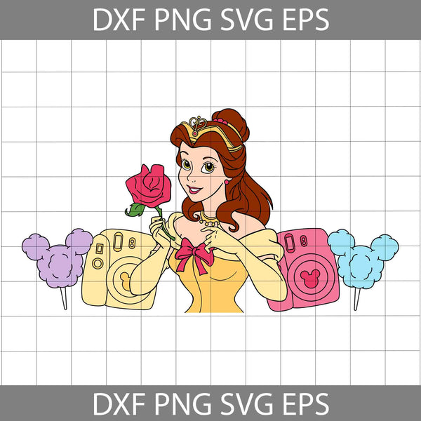 Cute Princess Svg, Family Vacation Svg, Belle Svg, Cartoon Svg, Cricut ...