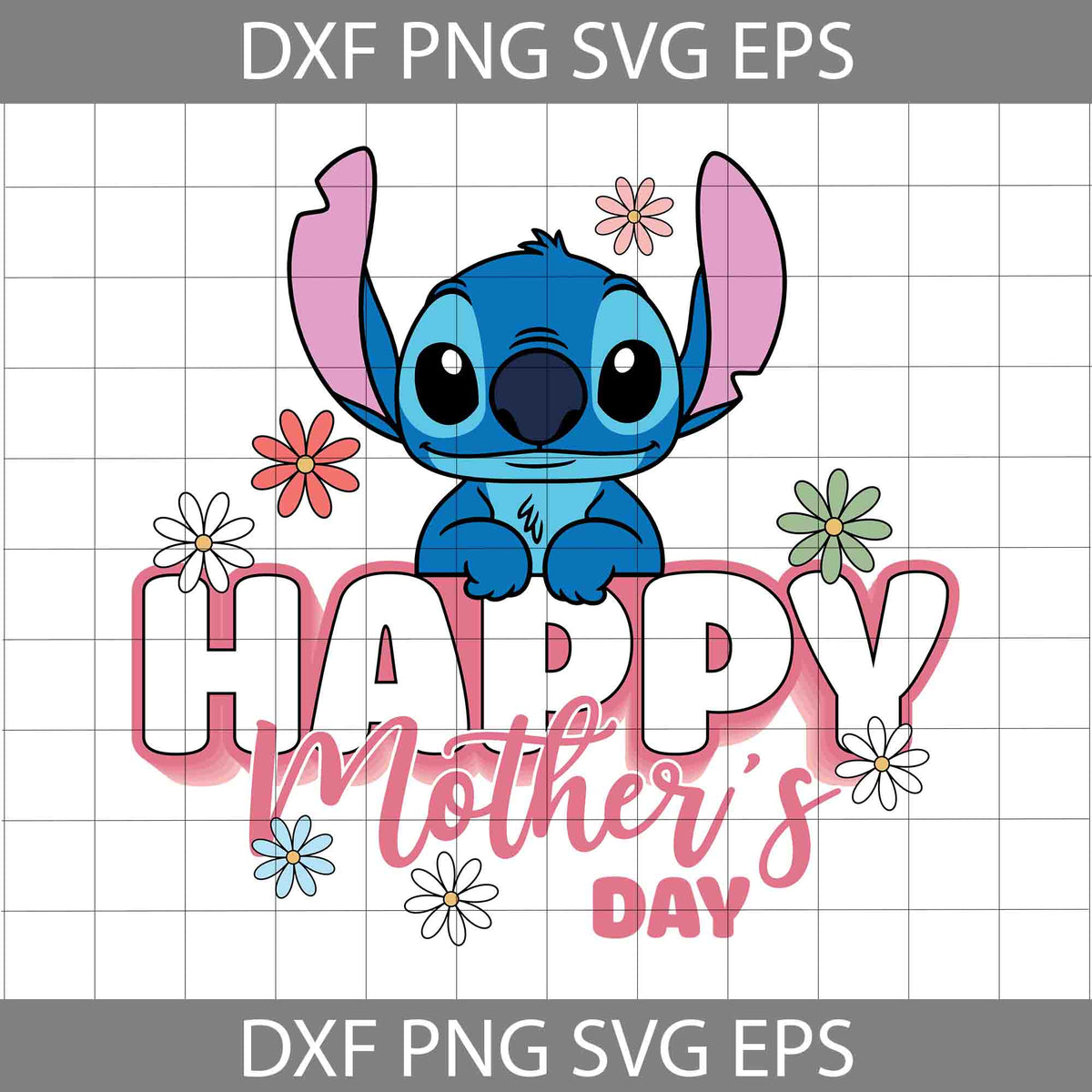 Cute Stitch Happy Mother’s Day Svg, Mama Stich Svg, Stich Svg, Cartoon ...