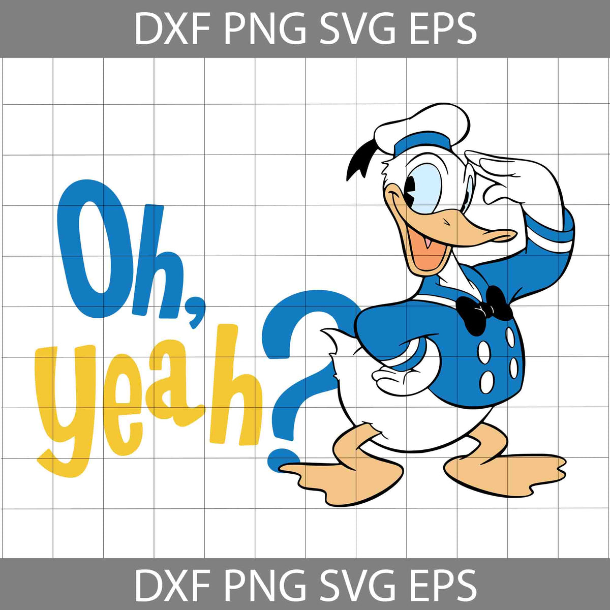 Oh Yeah Svg, Donald Duck Svg, Donald Svg, Cartoon Svg, Cricut File ...