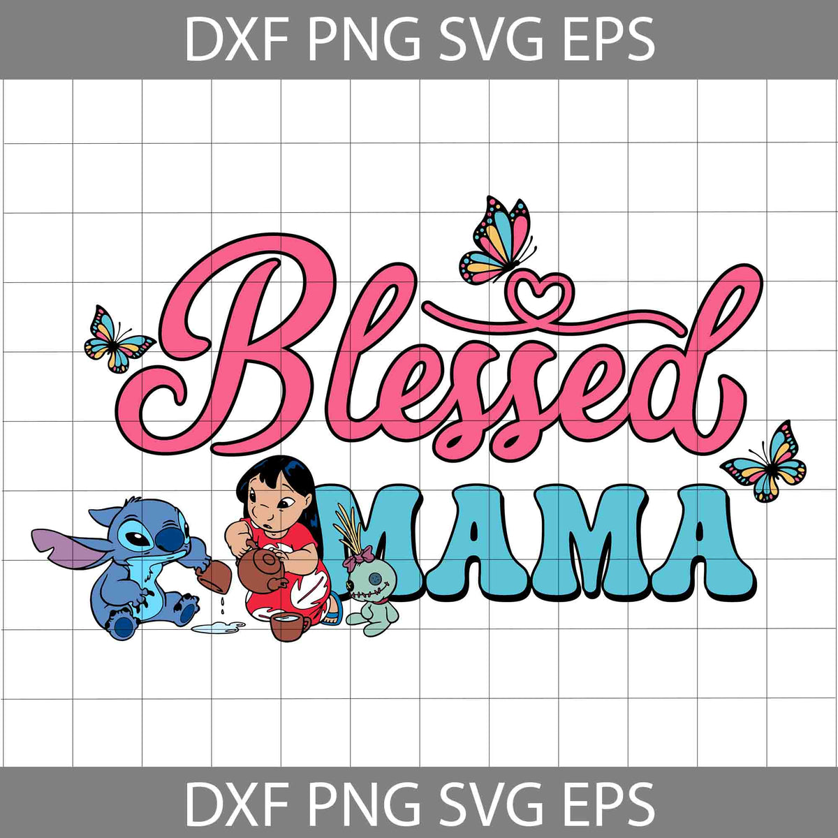 Mama Lilo and Stitch Svg, Stitch Svg, Cartoon Svg, Mother's Day Svg ...