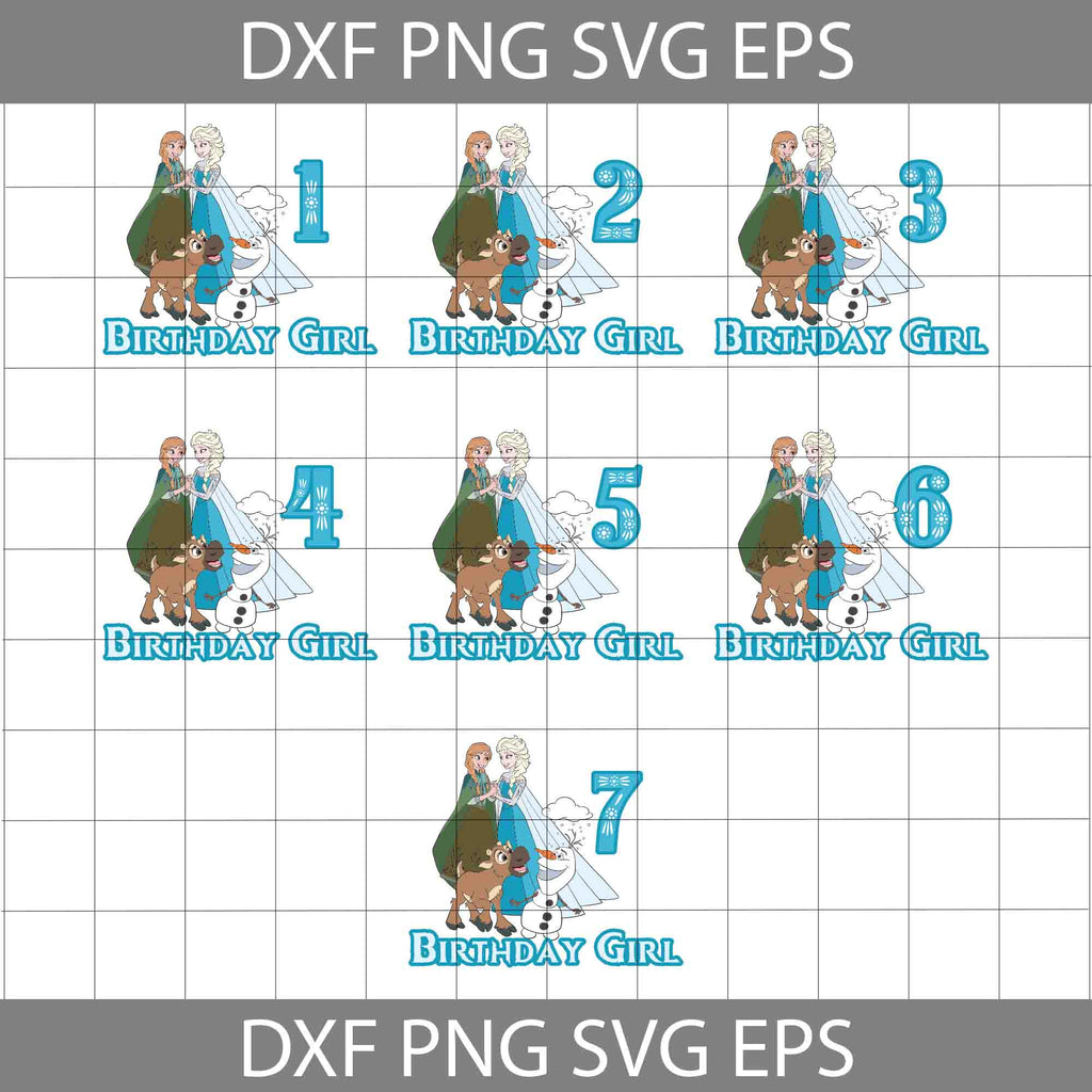 Bundle Birthday Svg, Frozen Svg, Cartoon Svg, Birthday Svg, Cricut File ...