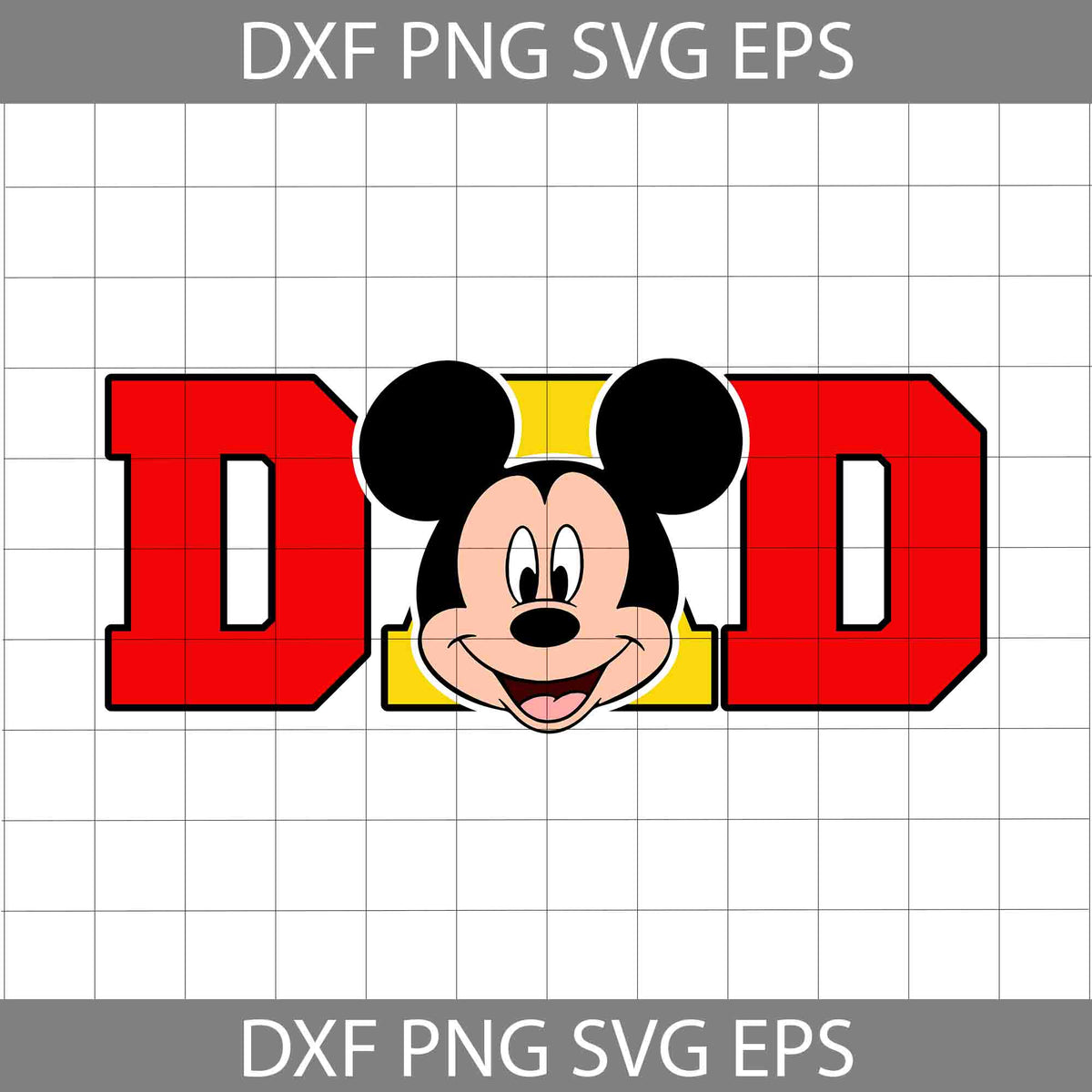 Mickey Dad Svg, Mickey Mouse Svg, Dad Svg, Cartoon Svg, Father's Day ...