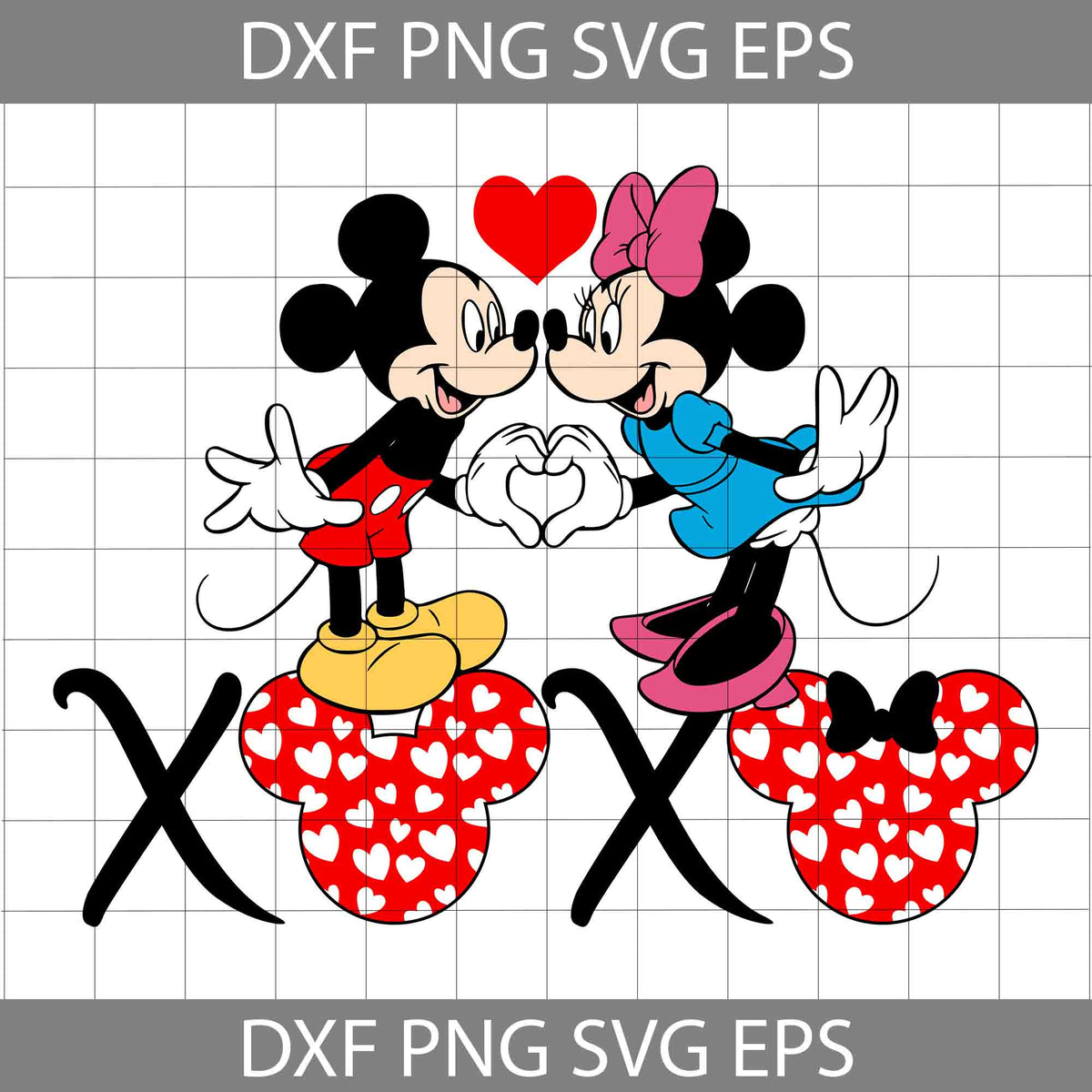 Celebrate Valentine's Day with Mickey and Minnie Svg, Couple Mouse Love ...